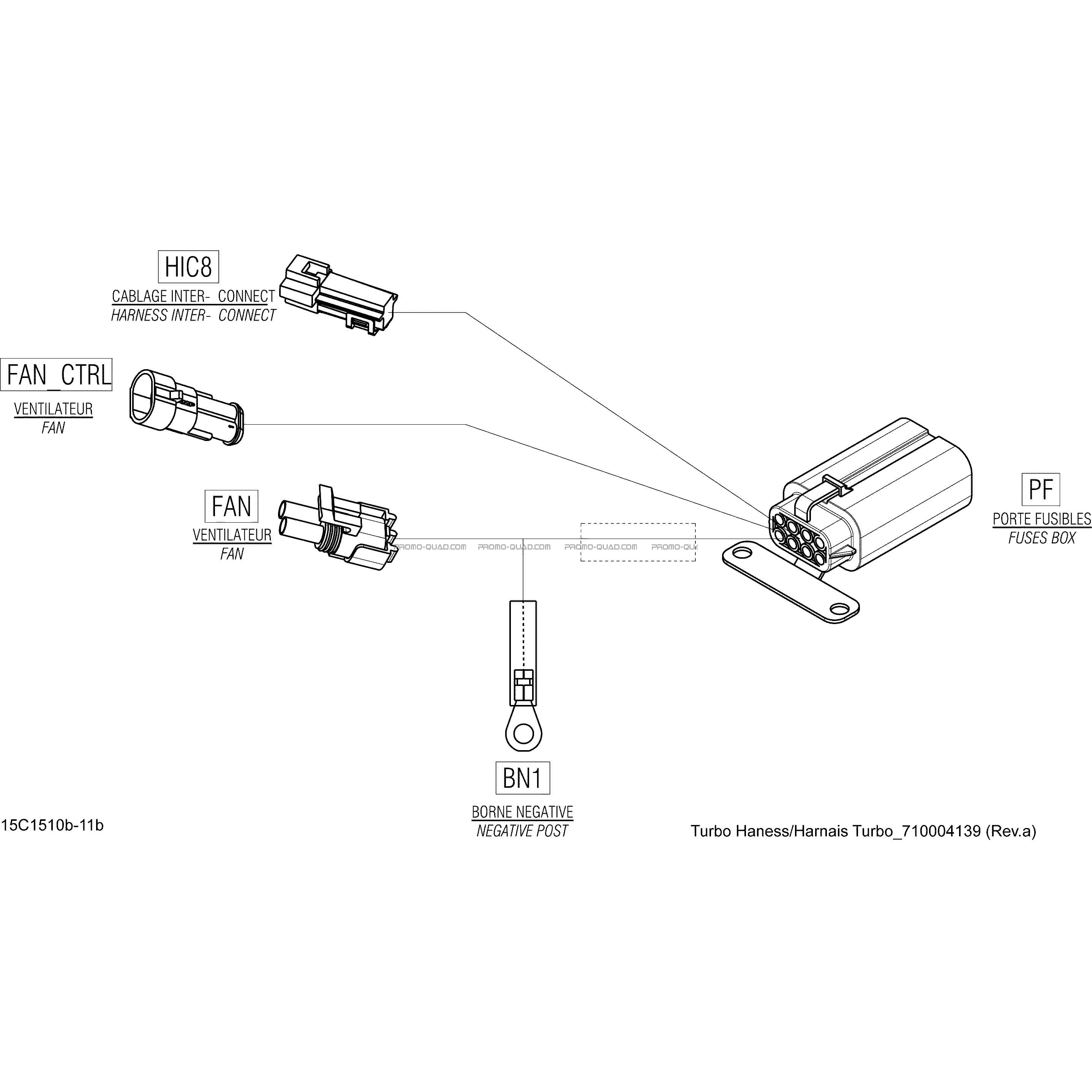Câblage Électrique Turbo_15C1511b pour Quad Can-am 2015 Toutes les ...