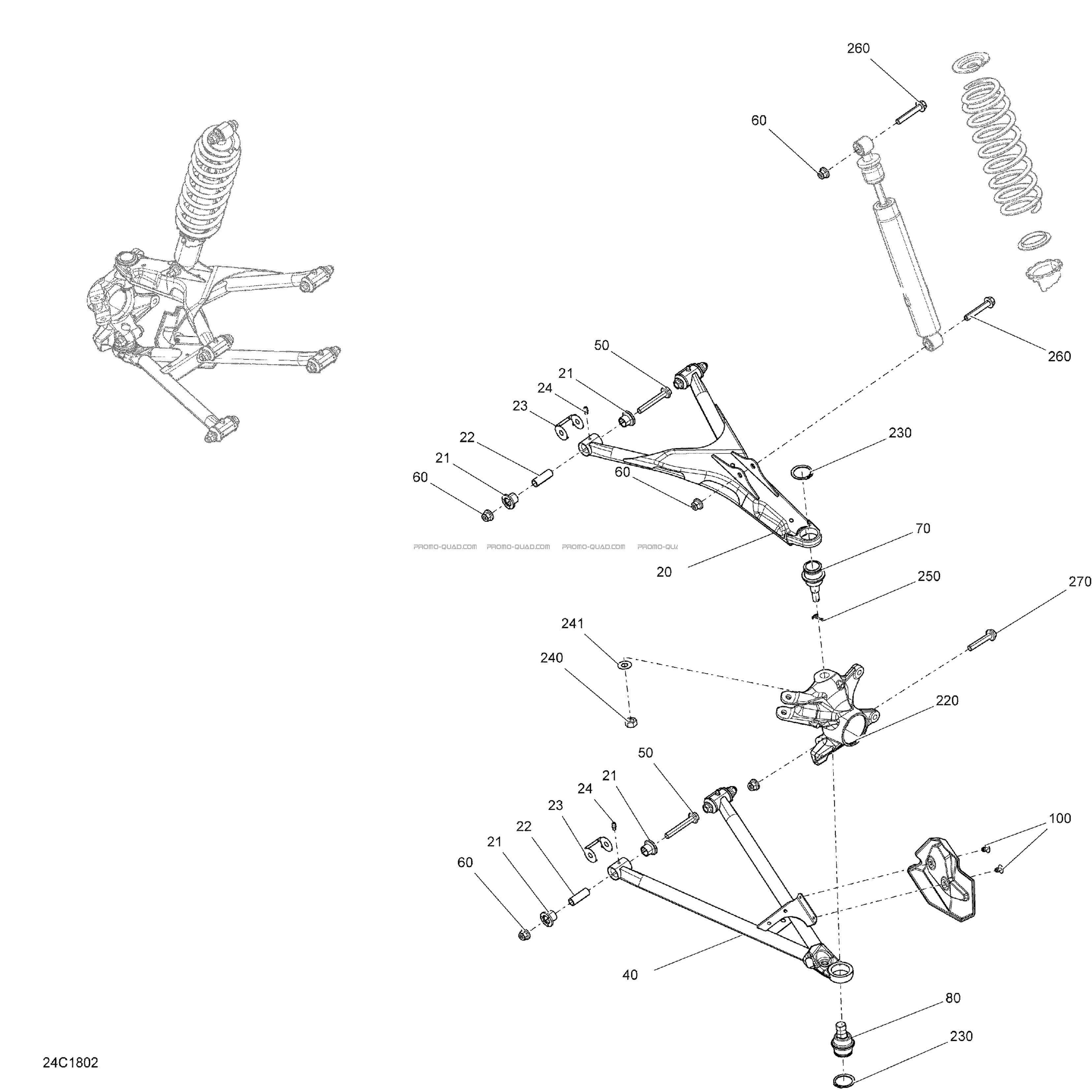Suspension Avant Defender - Tous Les Modèles Sauf Ensemble CAB pour ...