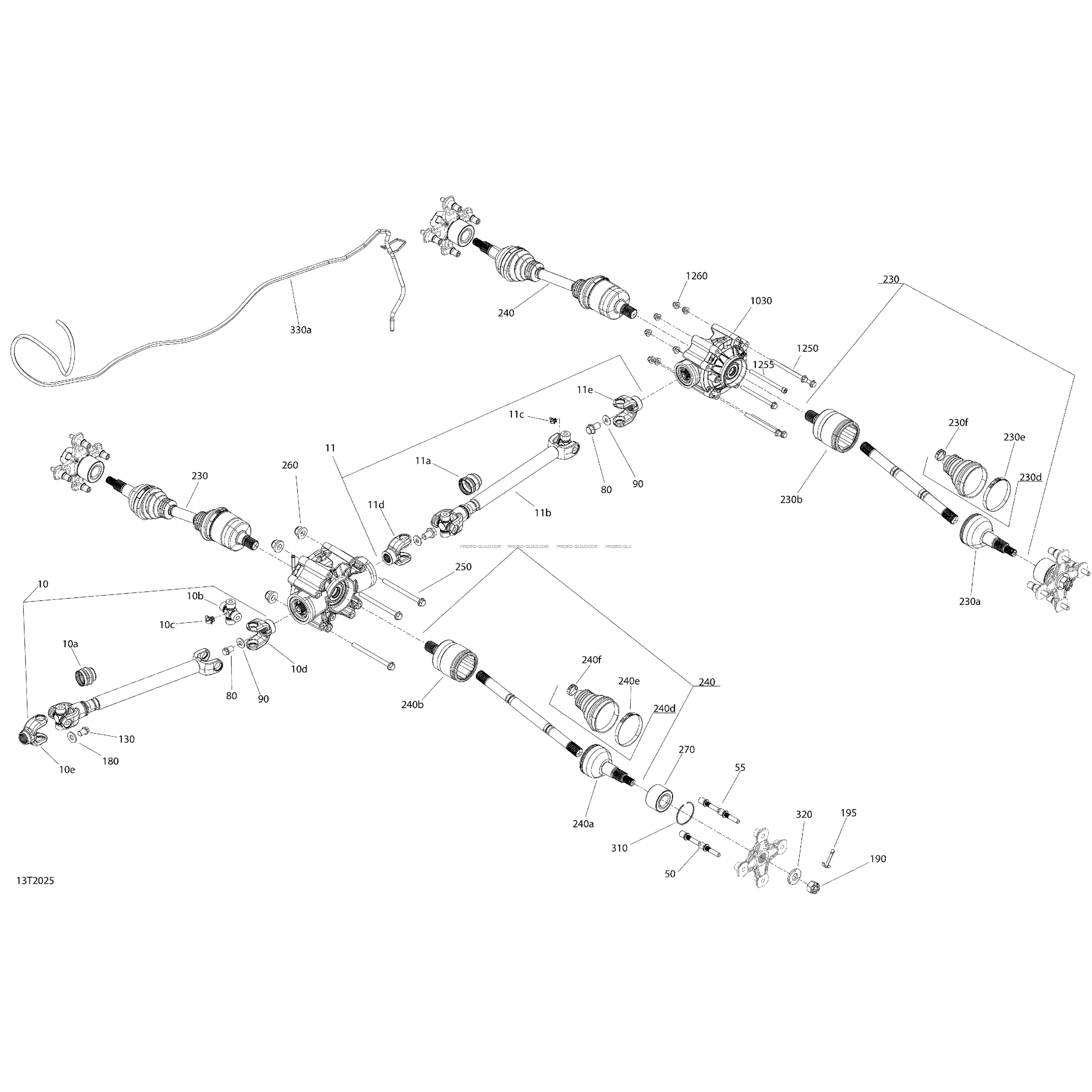 Entraînement Arrière - Pièces Communes pour Quad Can-am 2020 Toutes les ...