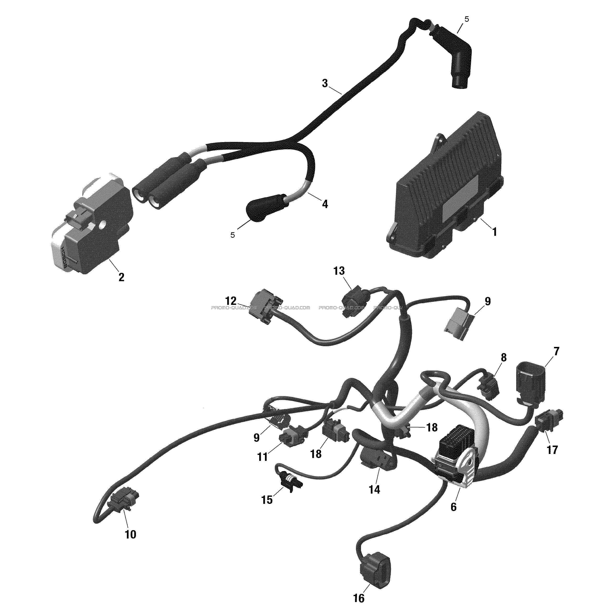Rotax - Câblage Moteur Et Module Électronique - Avec Différentiel GRIP ...
