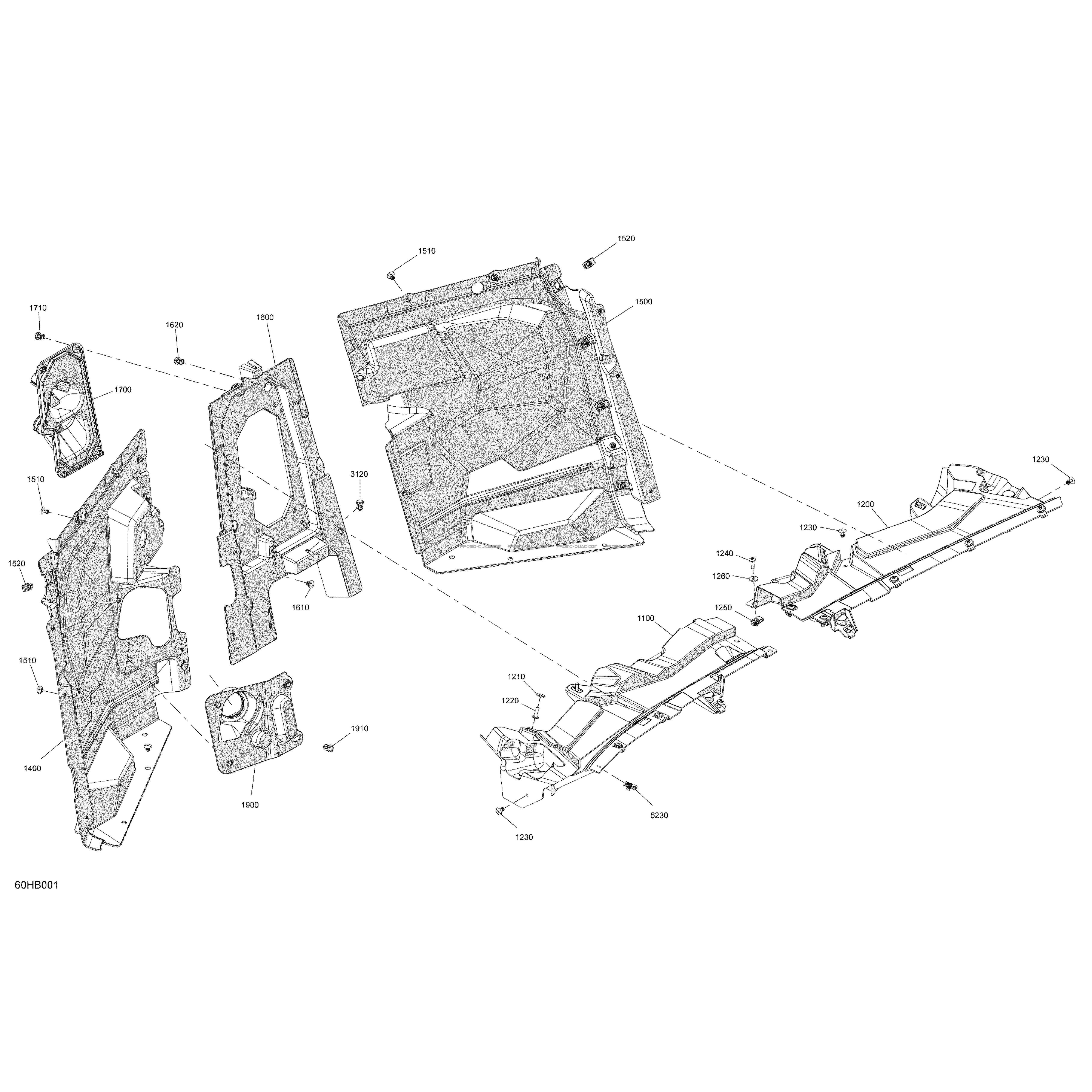 Habitacle - Mur Coupe-Feu pour Quad Can-am 2022 Toutes les cylindrées ...