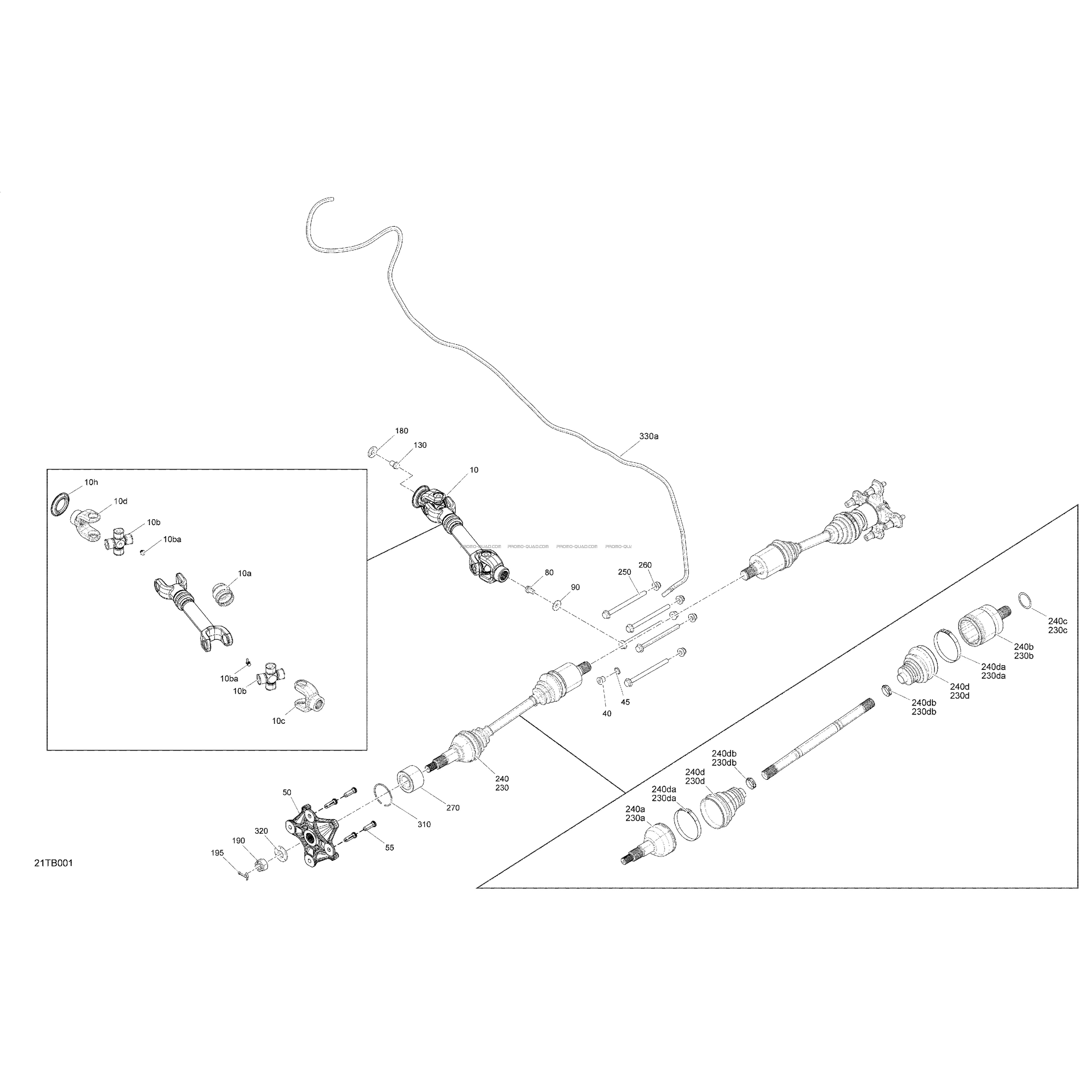 Entraînement - Arrière - Pièces Communes pour Quad Can-am 2022 Toutes ...
