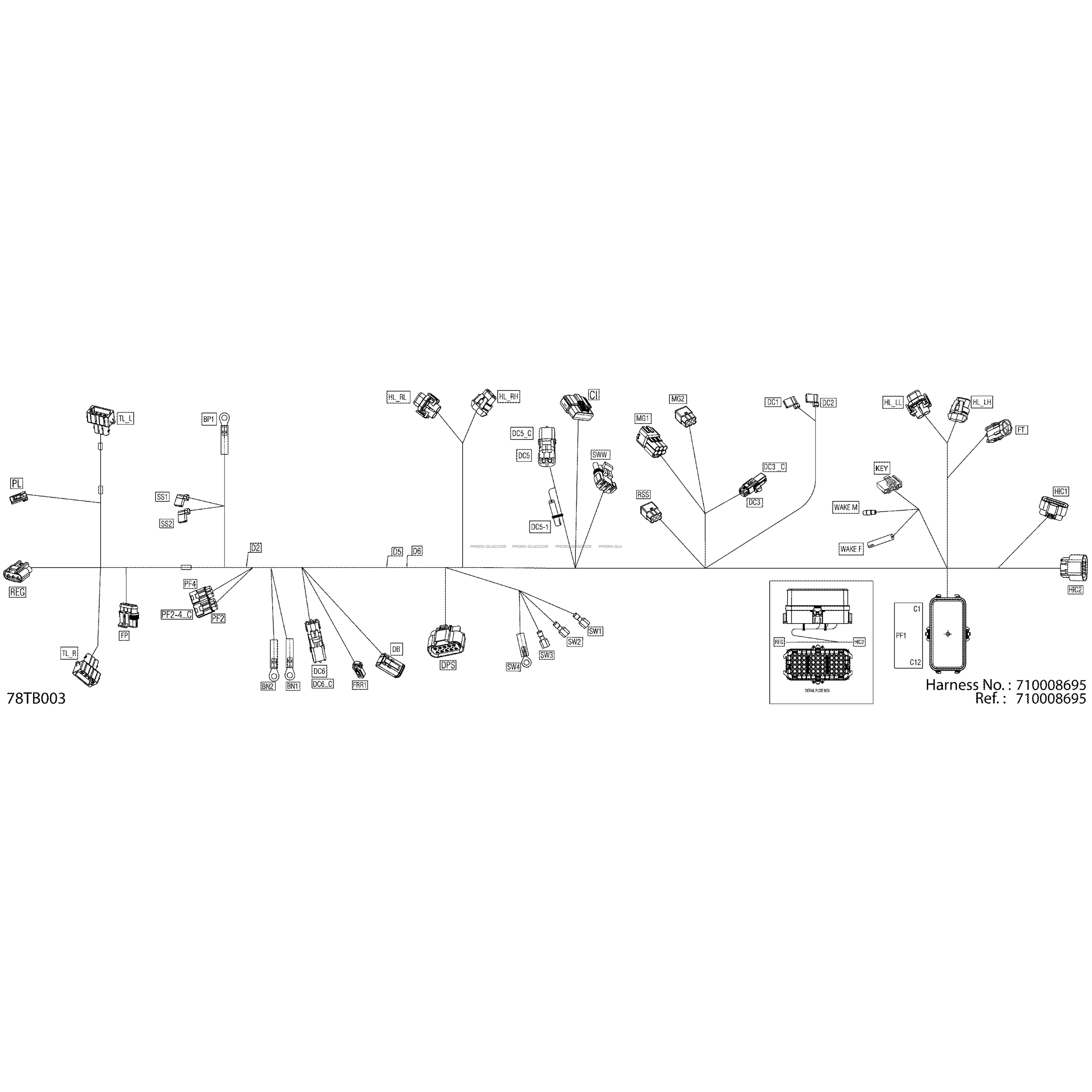 Électrique - Câblage Principal - 710008695 pour Quad Can-am 2022 Toutes ...