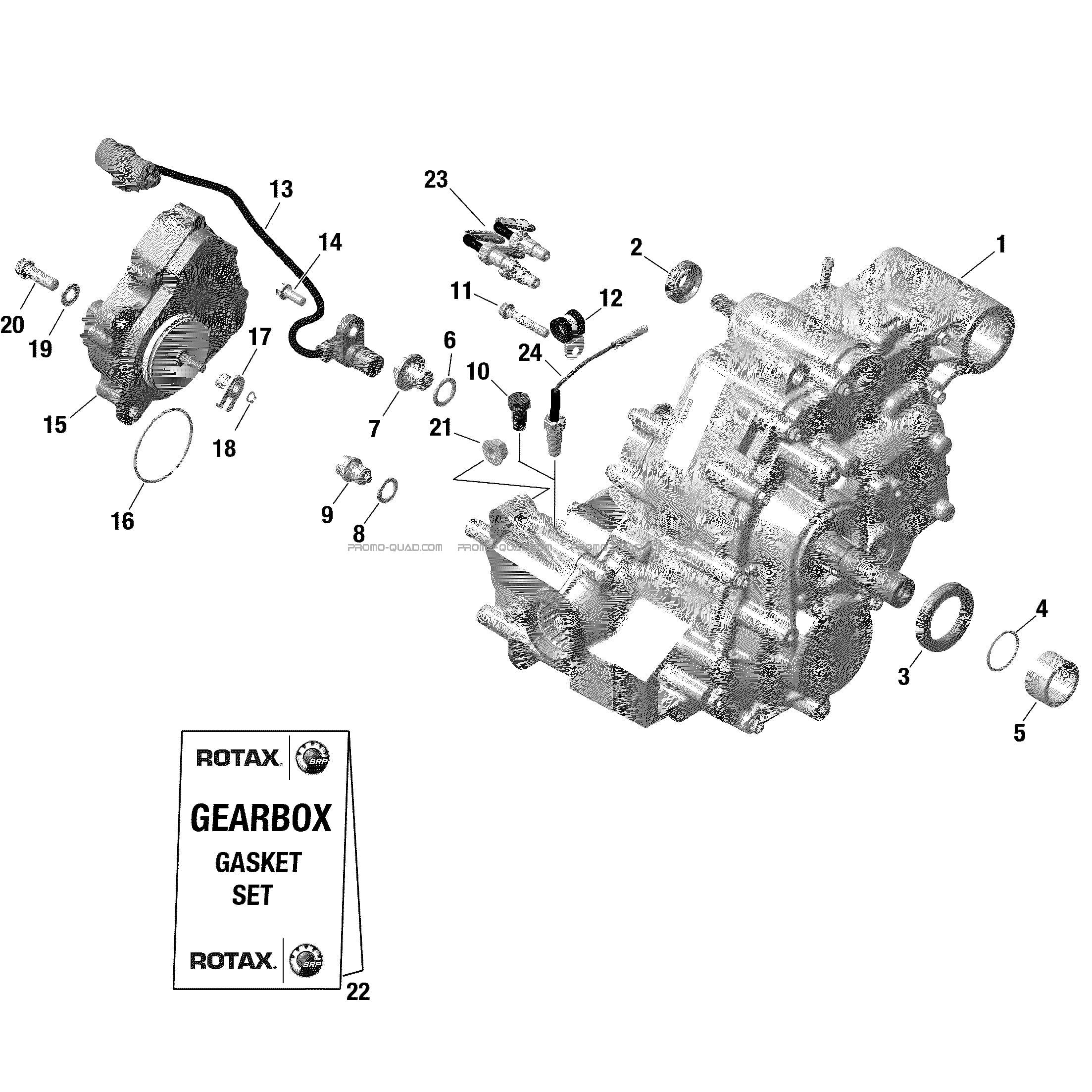 Rotax - Boîte De Vitesses Et Composantes 420686217 pour Quad Can-am ...
