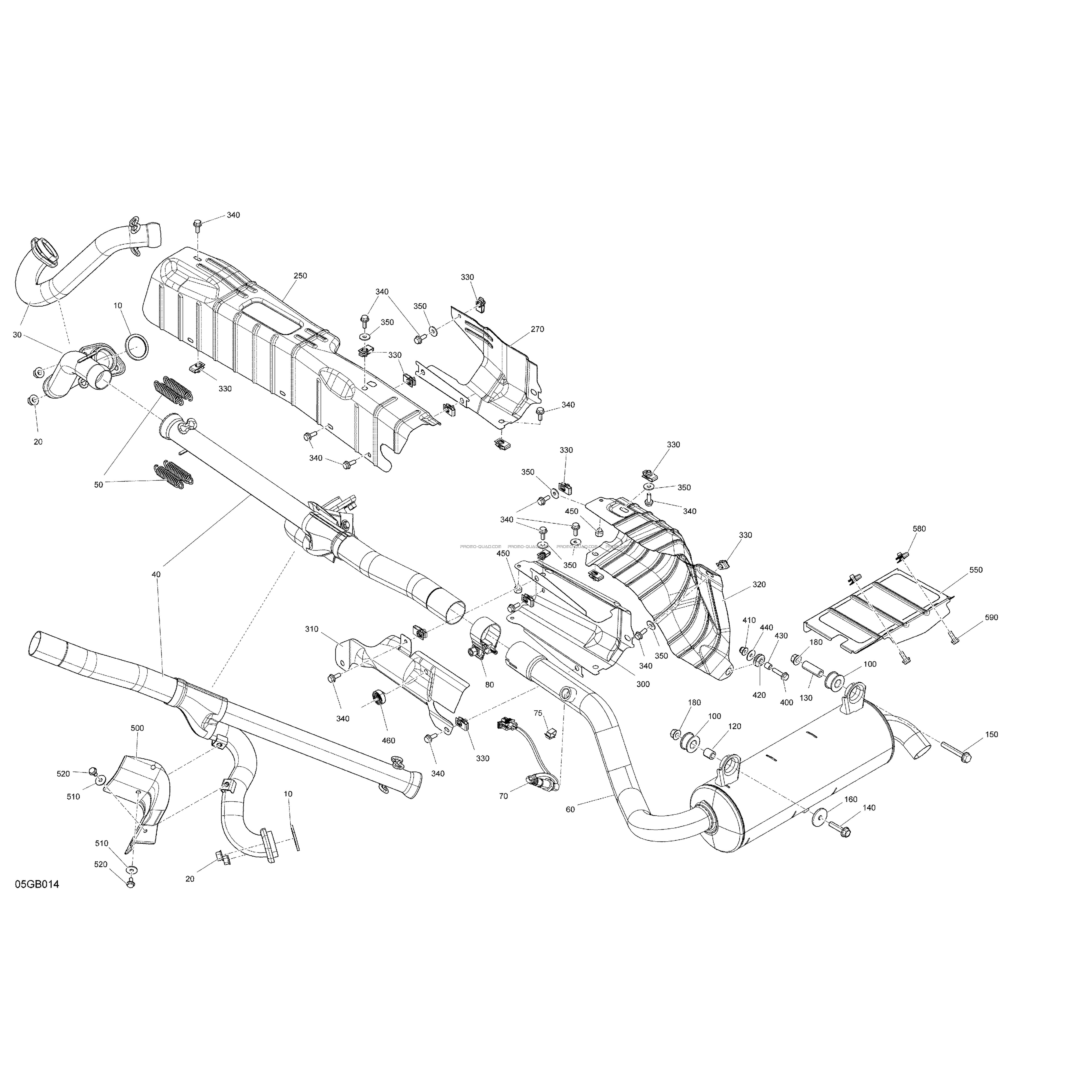 Moteur - Échappement pour Quad Can-am 2022 Toutes les cylindrées ...